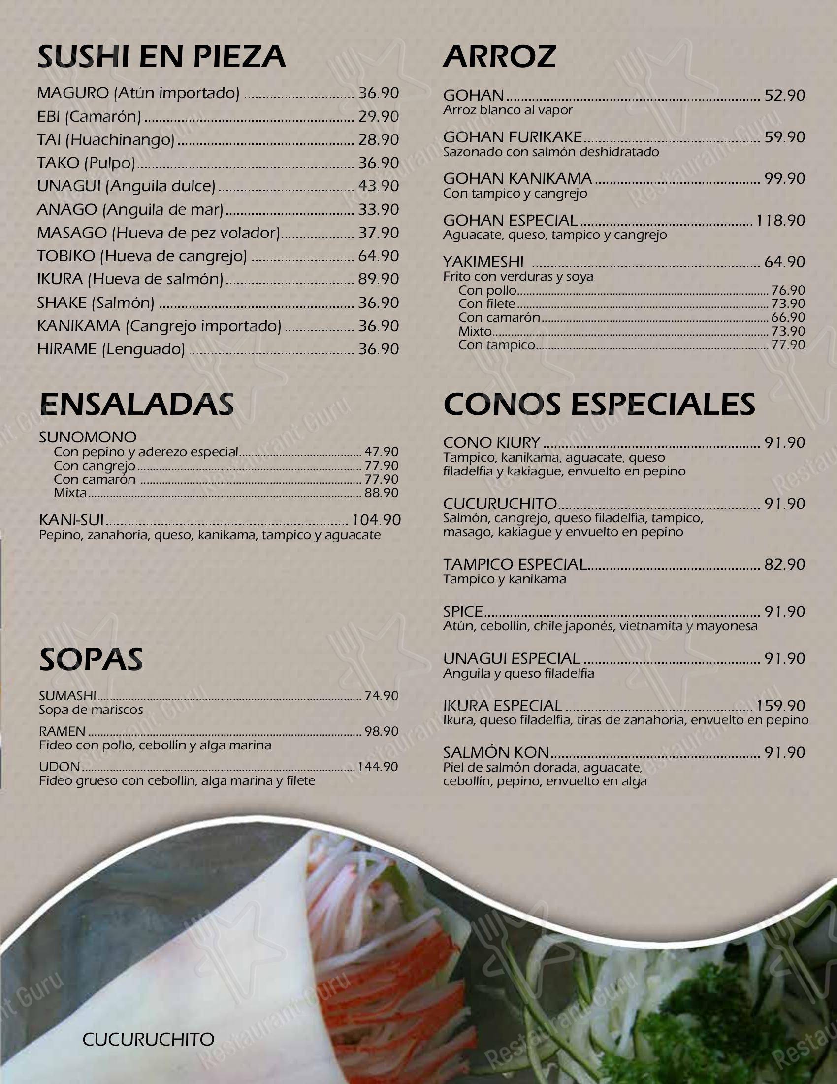 Carta del restaurante Akari Japanese Bistro - Distrito Uno, Chihuahua ...