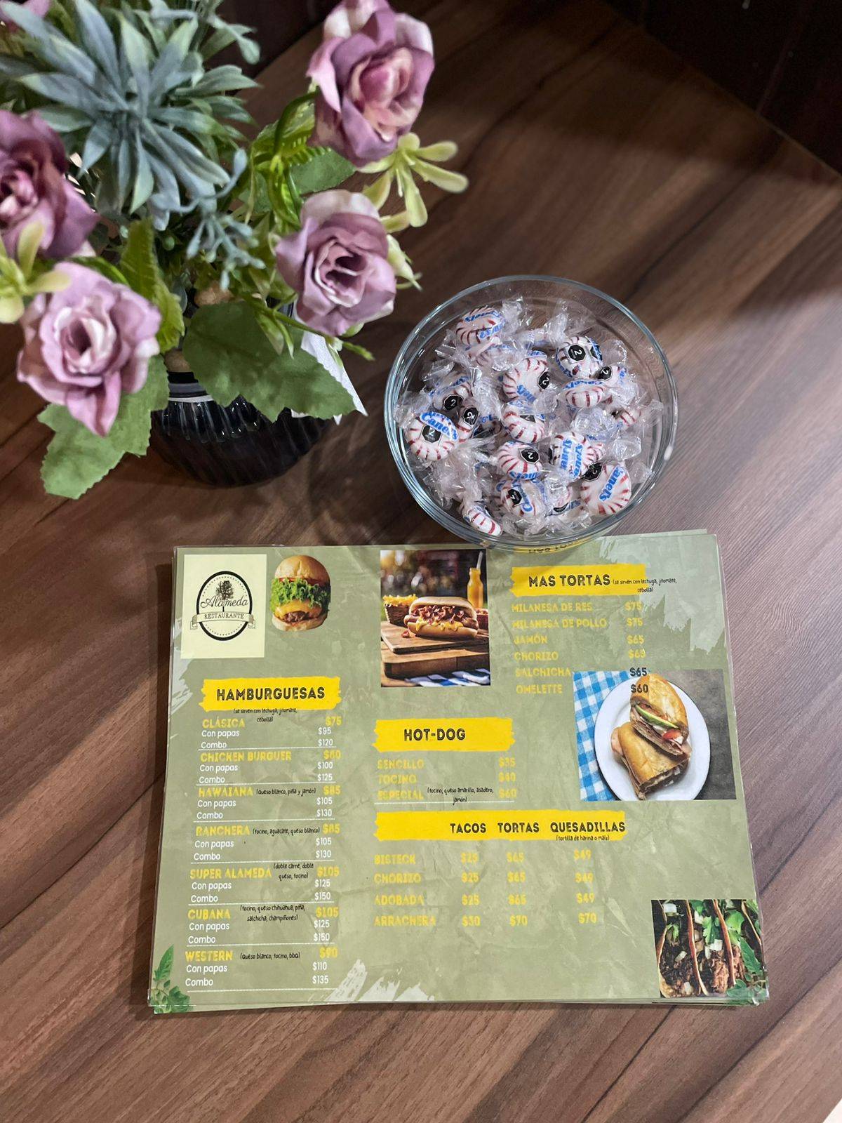 Carta de Alameda Restaurante, Aguascalientes