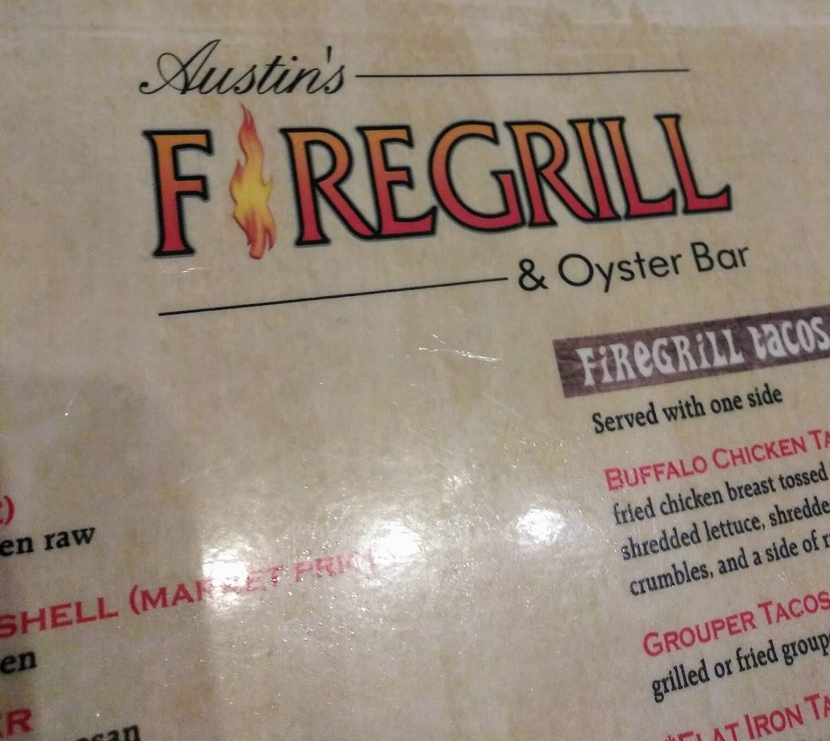 Menu at Austin's Firegrill & Oyster Bar, Albany
