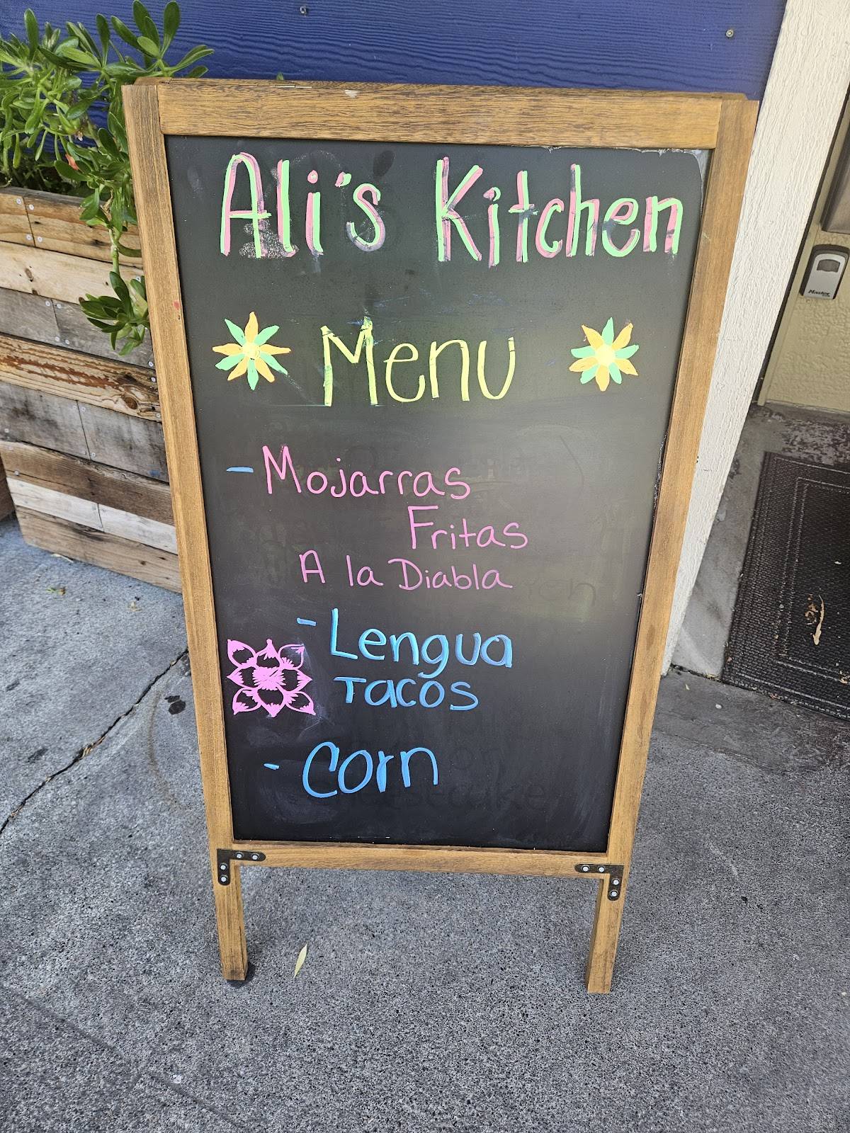 Menu at Ali’s kitchen restaurant, Lakeport