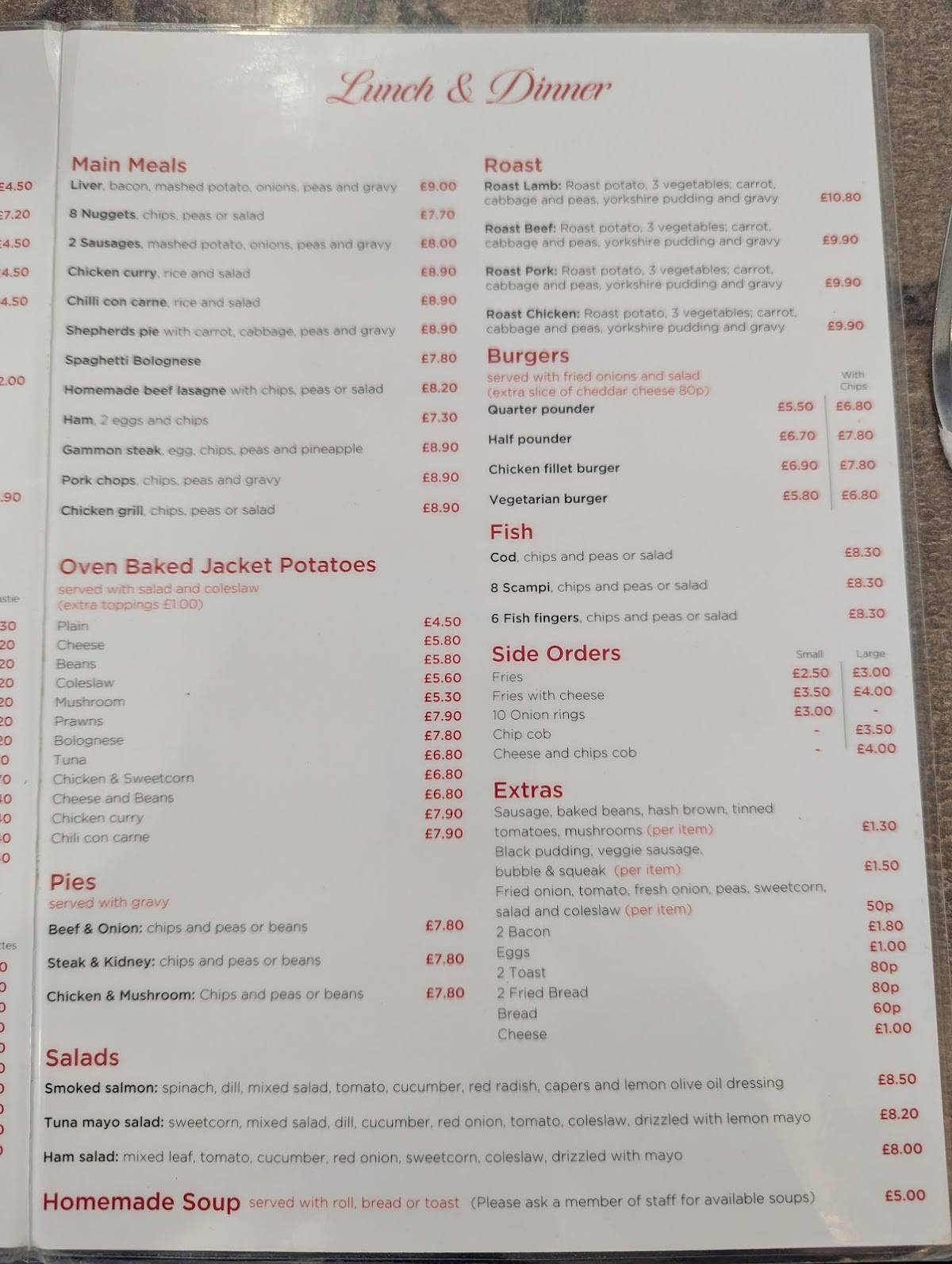 Menu at All Things Nice cafe, Melton Mowbray