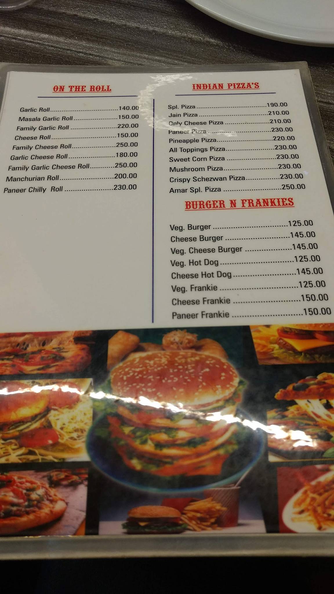 Menu at Amar Fast Food And Juice Center, Mumbai, Sahar Airport Rd