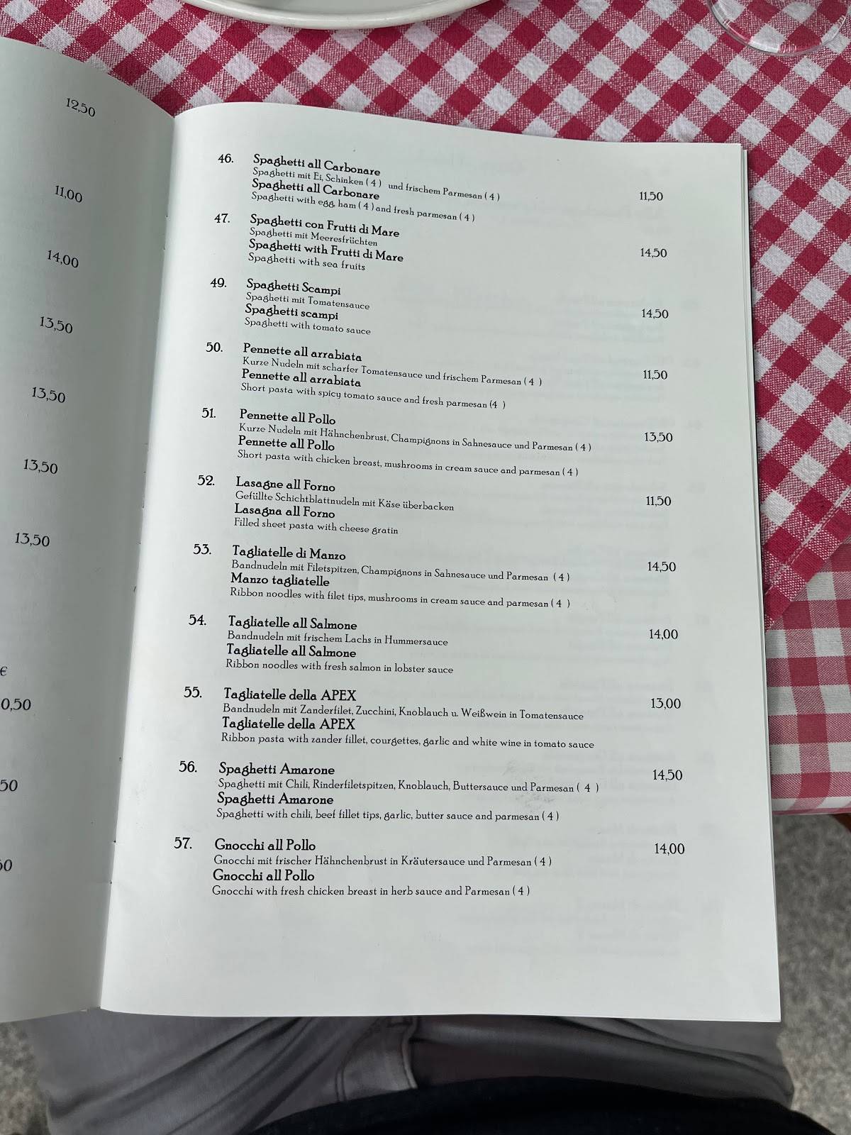 Speisekarte von Amarone Ristorante - Cottbus restaurant, Cottbus