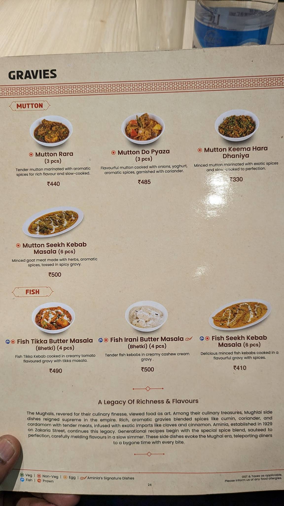Menu at Aminia Restaurant - KolaghaT, Kolaghat