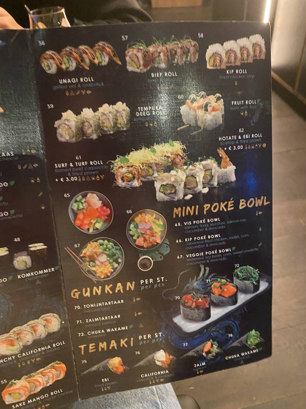Speisekarte von Blue Dragon, Amsterdam
