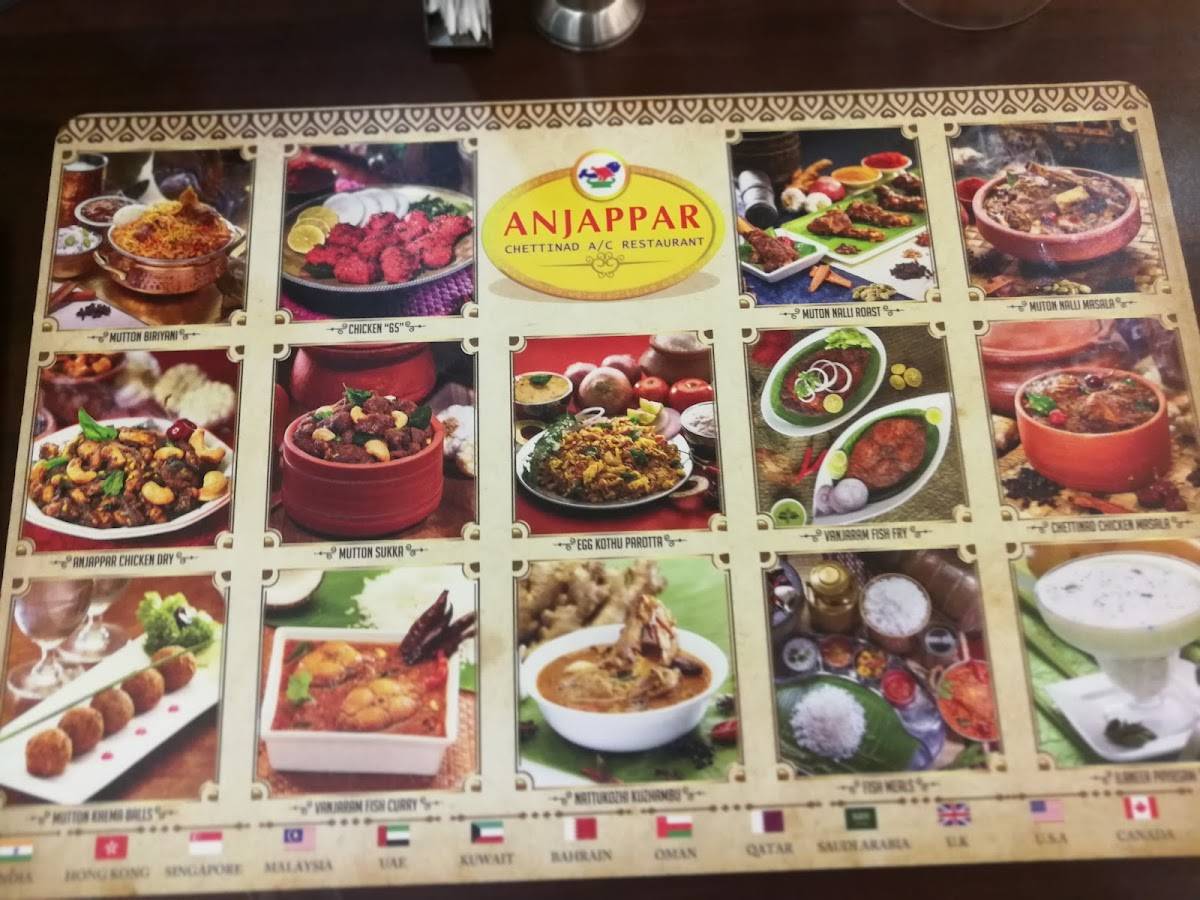 Menu at Anjappar Chettinad Restaurant Adyar, Chennai, No 5