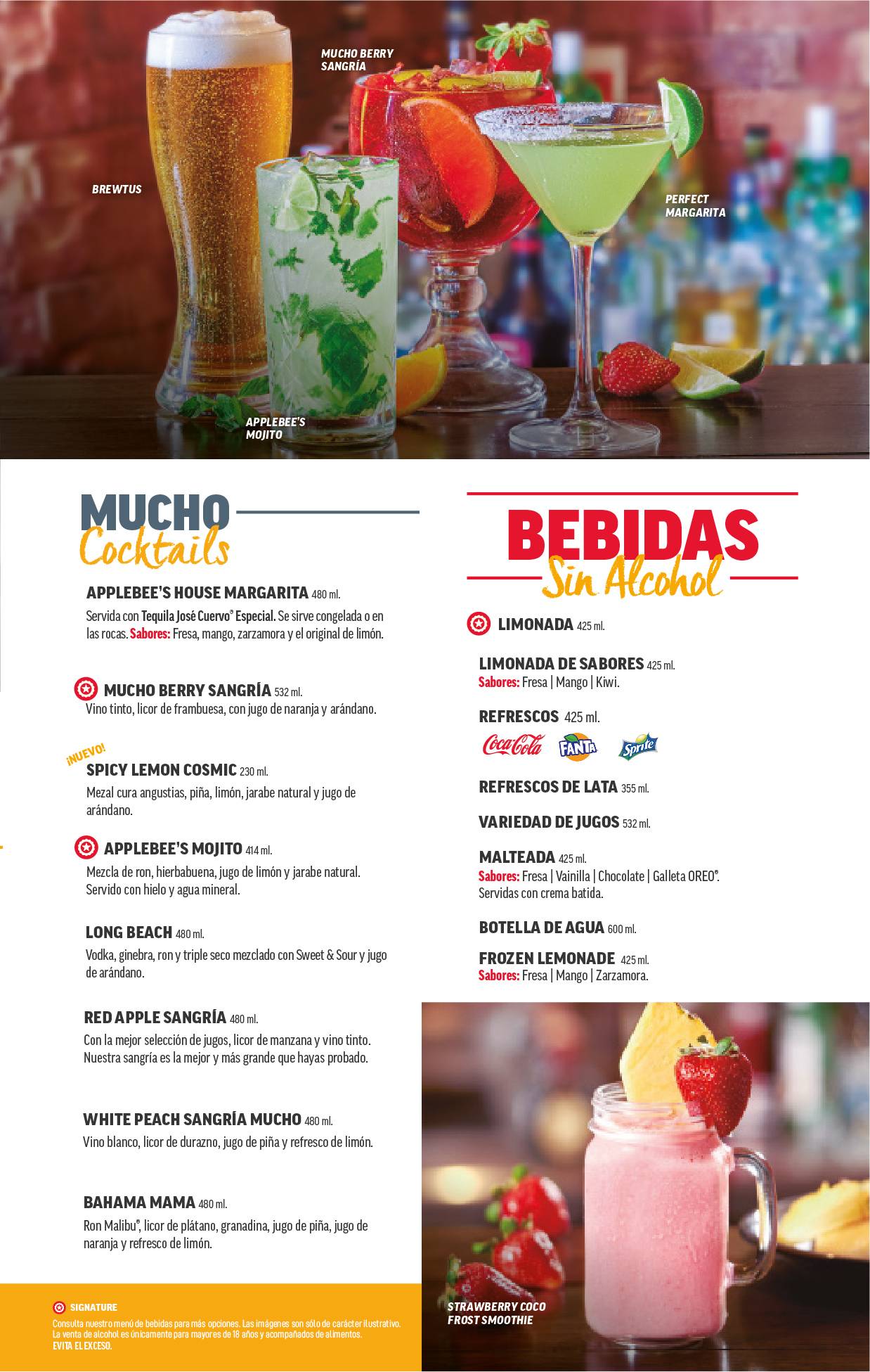 Carta del restaurante Applebee's Juarez Campos Eliseos, Ciudad Juarez ...