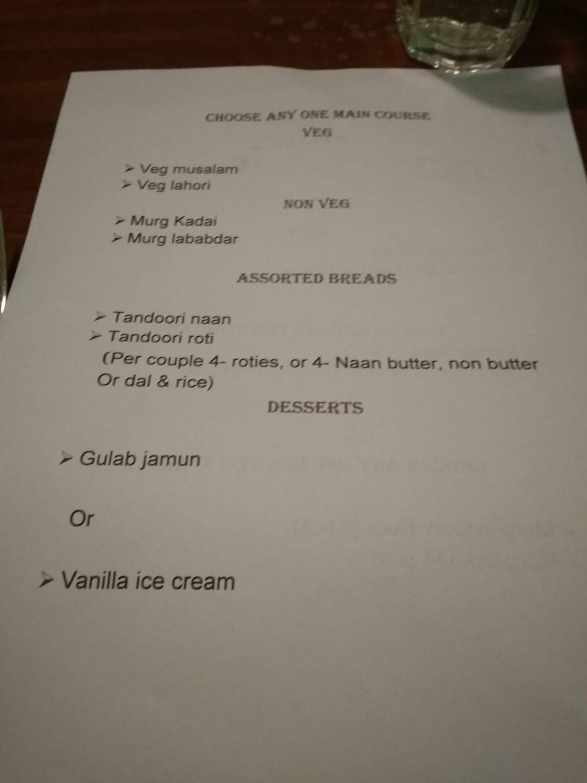 Menu at Aquafire, Mumbai, floor no 5- 10