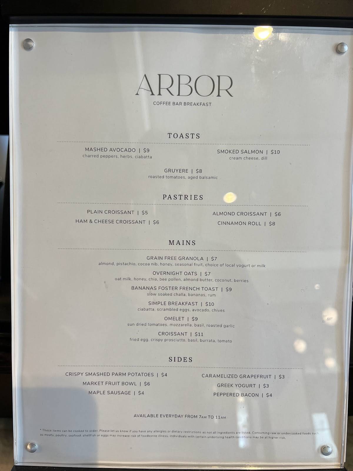 Menu at Arbor pub & bar, Fort Wayne, 204 W Main St