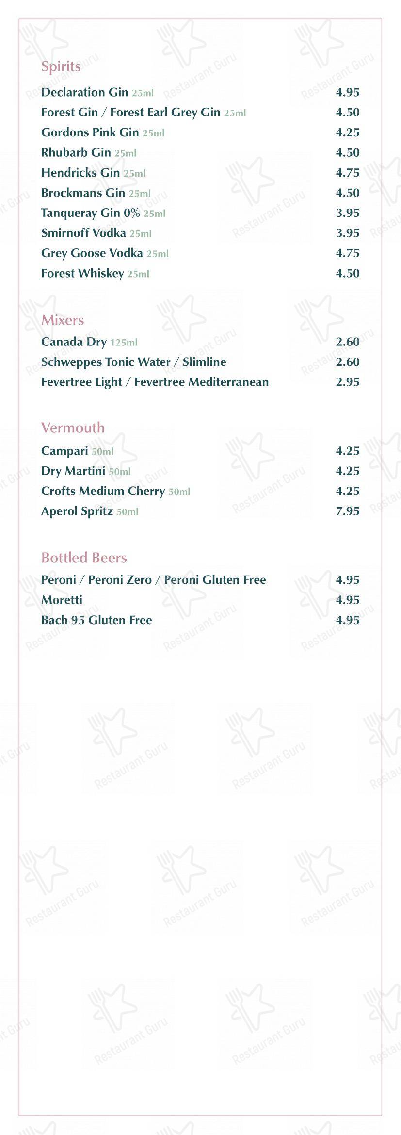 Menu at Arighi Bianchi cafe, Macclesfield, The Silk Rd