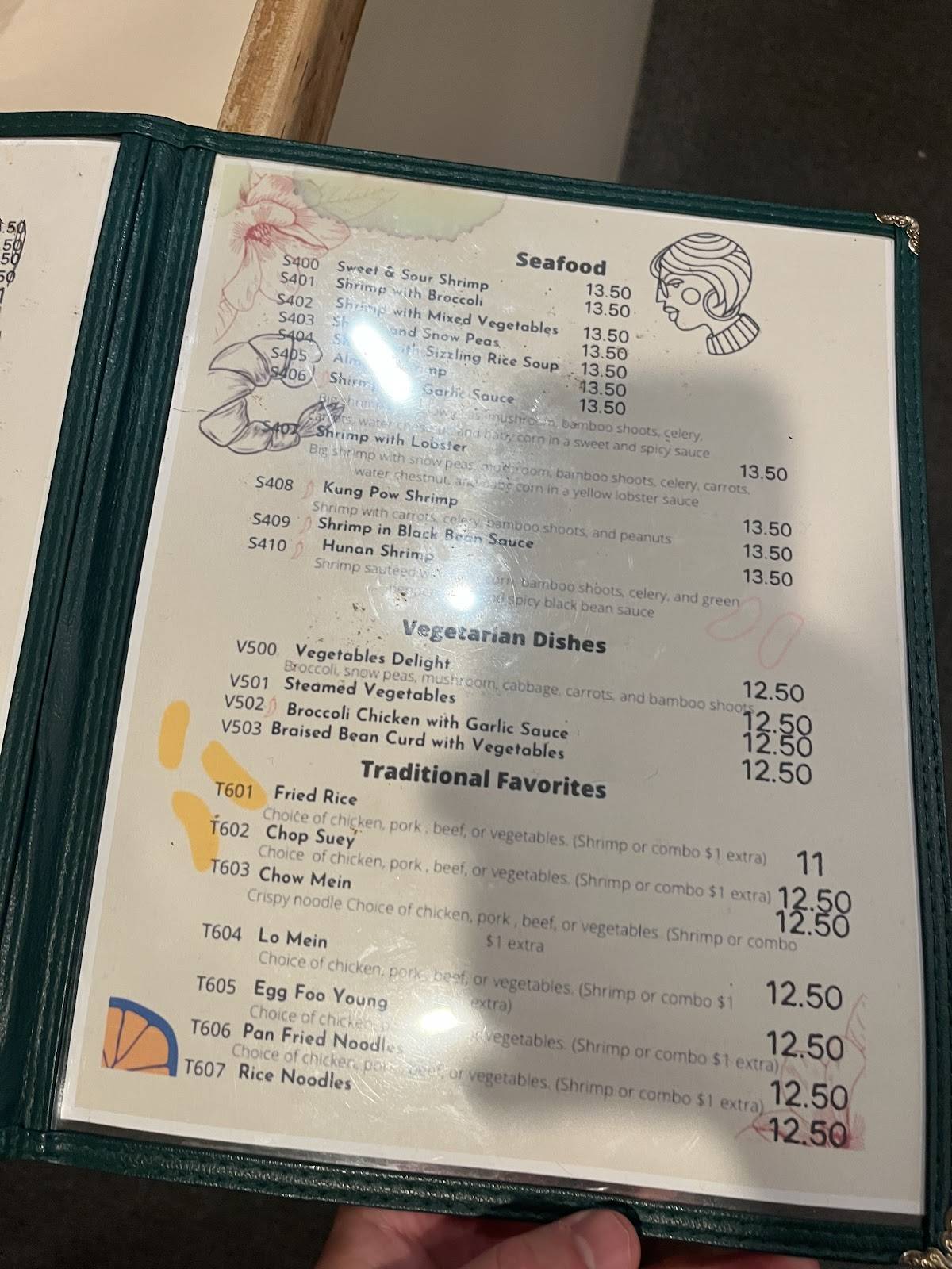 Menu at Jade Cafe, Pantego