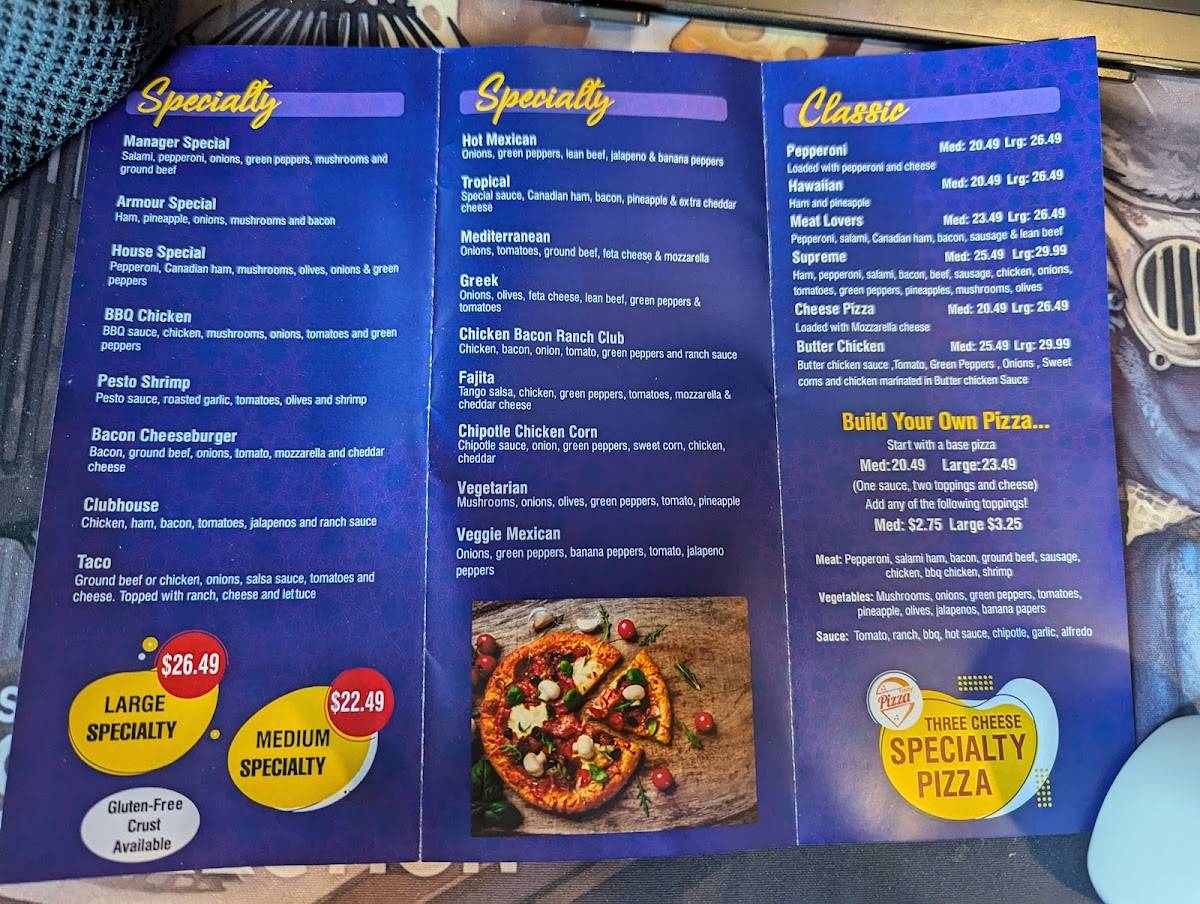 Menu at Armour Mountain Restaurant, Barrière