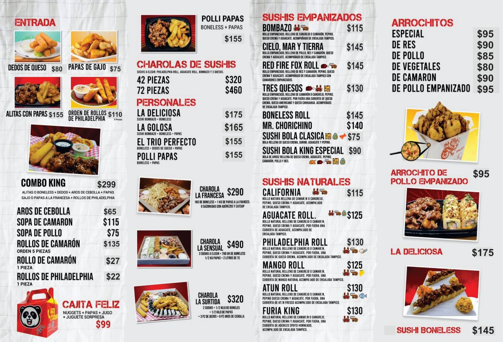 Carta del restaurante Shitake Roll Los Mochis, Los Mochis