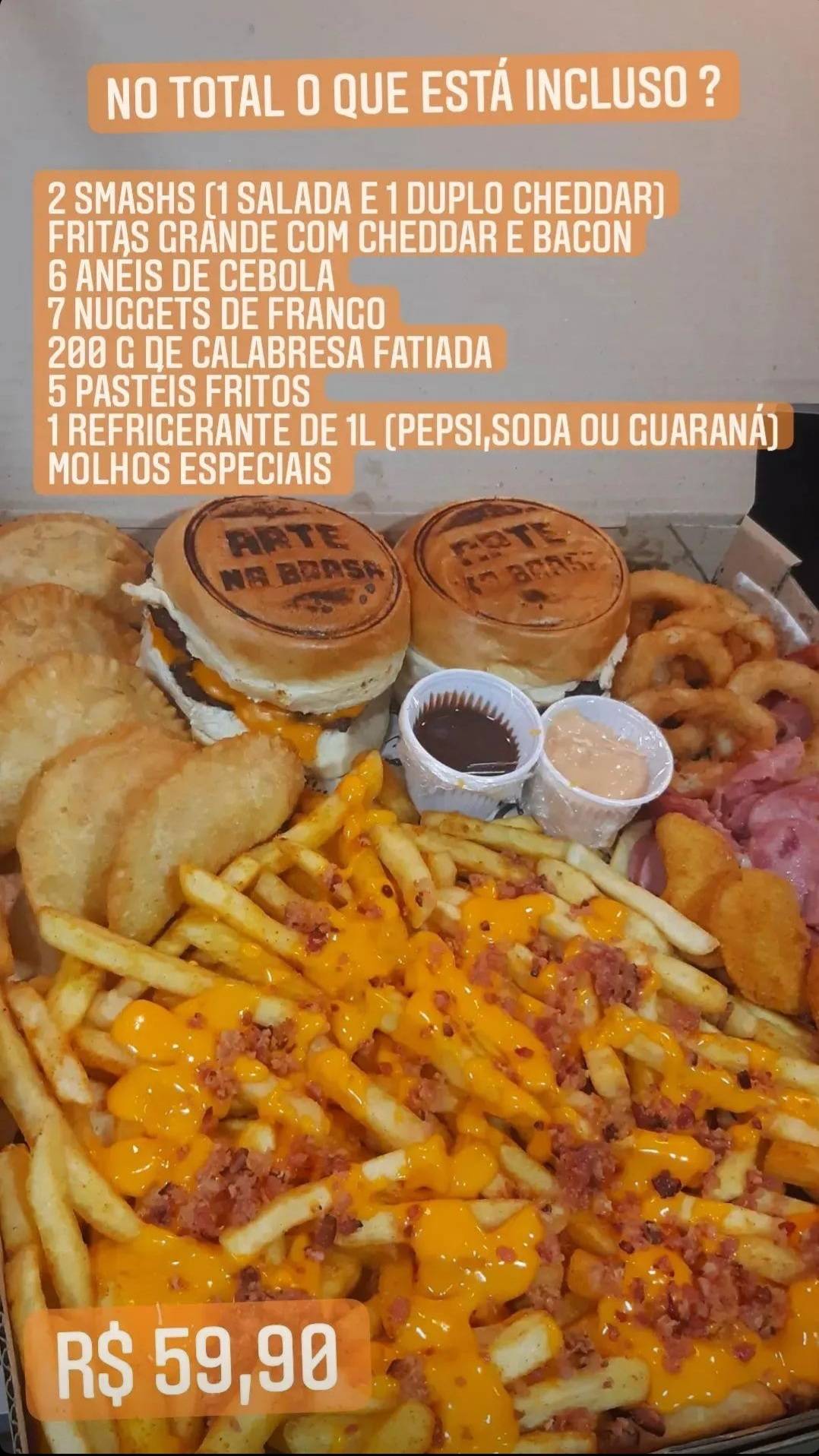 Menu em Arte na Brasa Maceió restaurante, Maceió