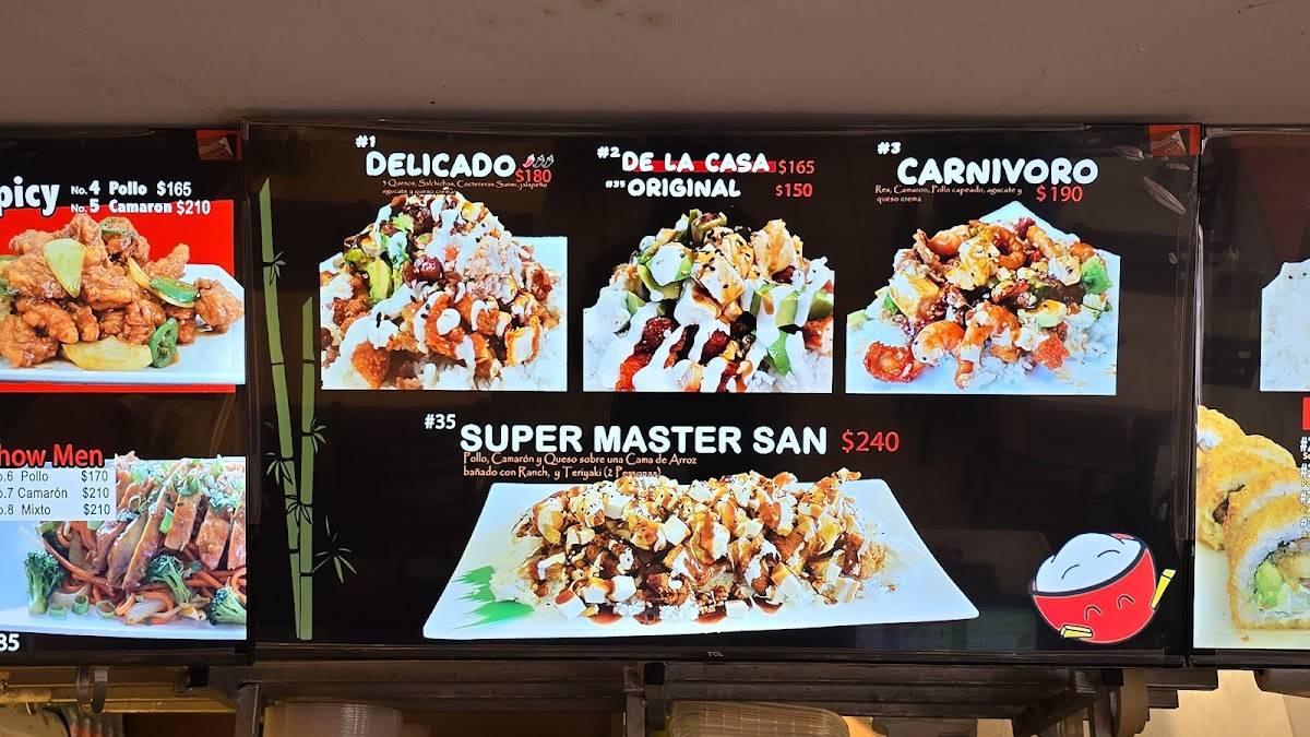 Menu at Asian Bowl restaurant, Tijuana