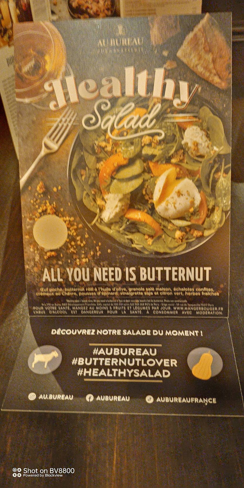 Menu au Au Bureau pub et bar, Morteau