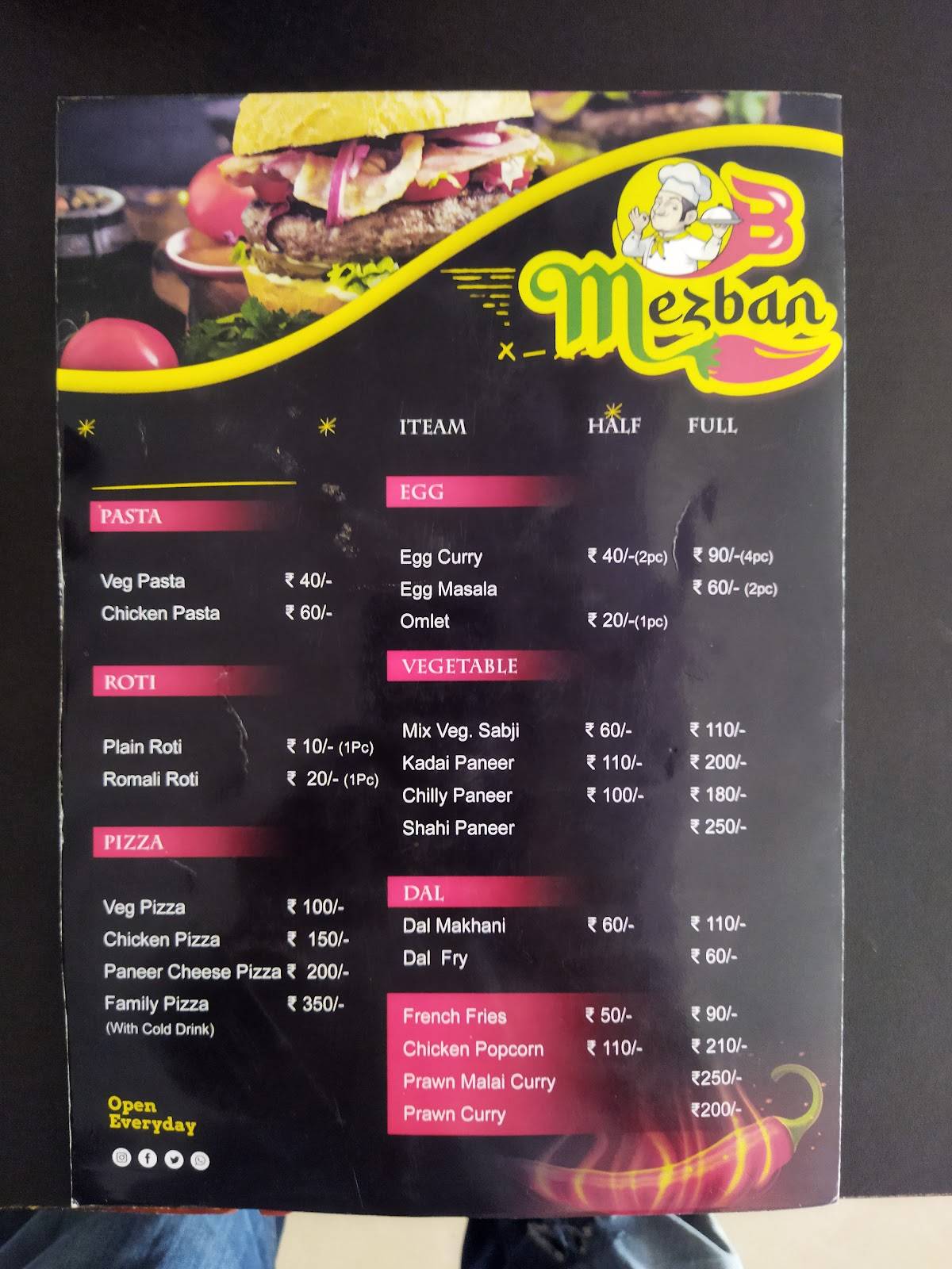Menu at B Mezban Restaurant, Kalgachia, Kalgachia