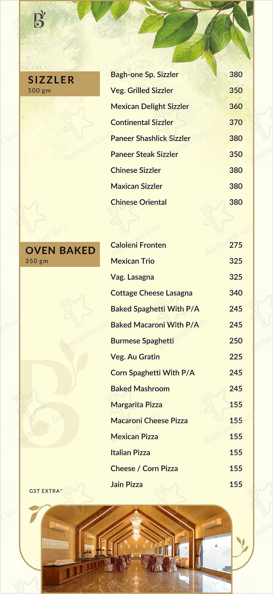 Menu at BAGH-ONE BANQUETS & RESTAURANT, Ahmedabad