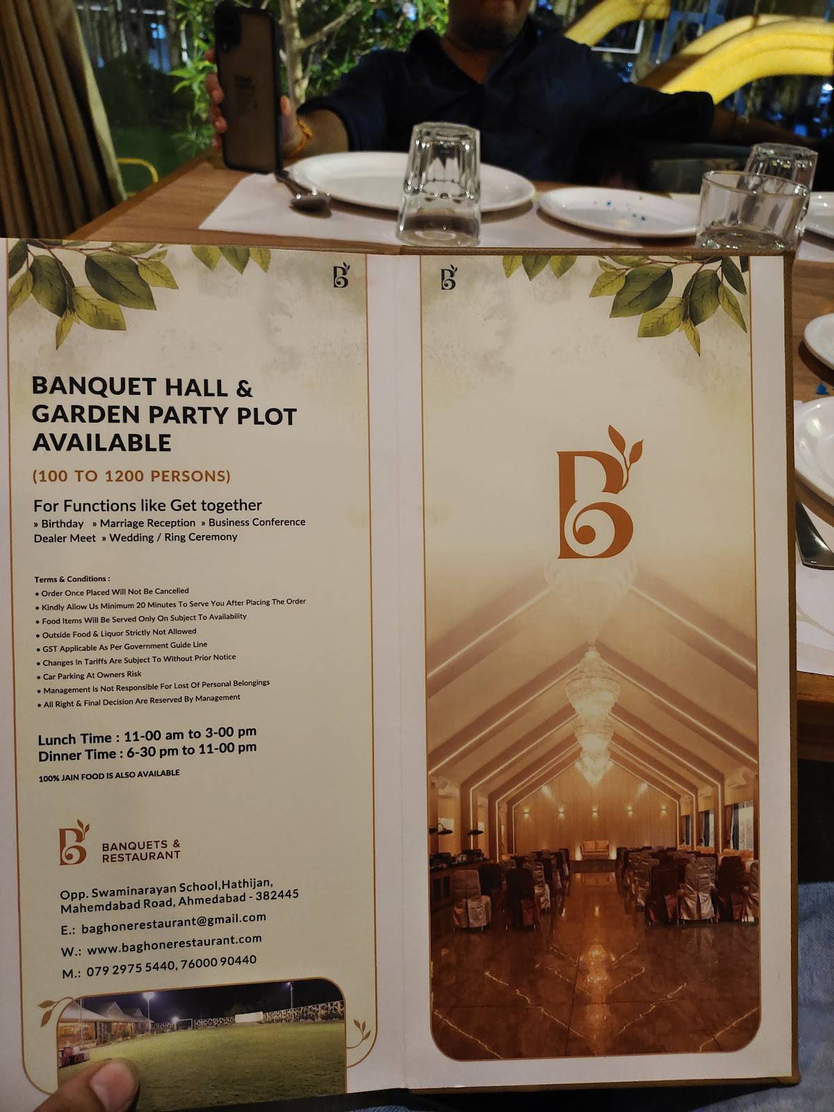Menu at BAGH-ONE BANQUETS & RESTAURANT, Ahmedabad