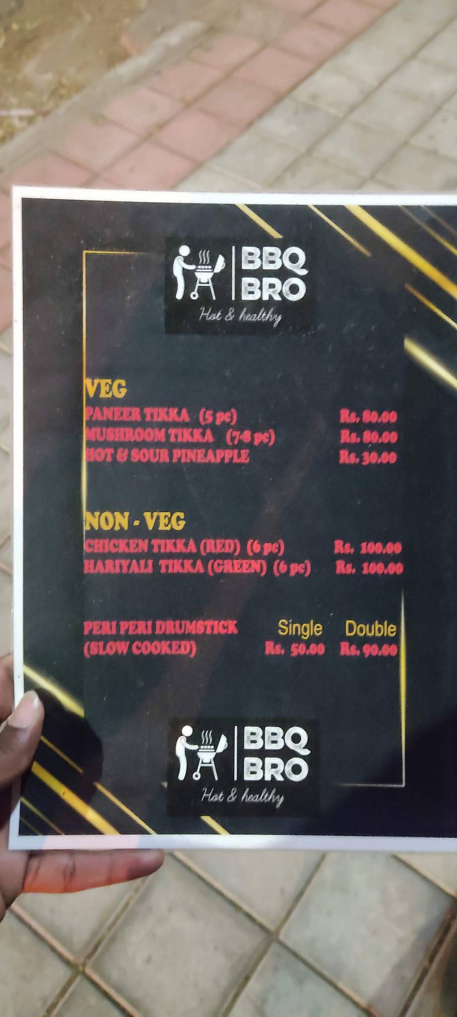 Menu at BBQ BRO, Bengaluru
