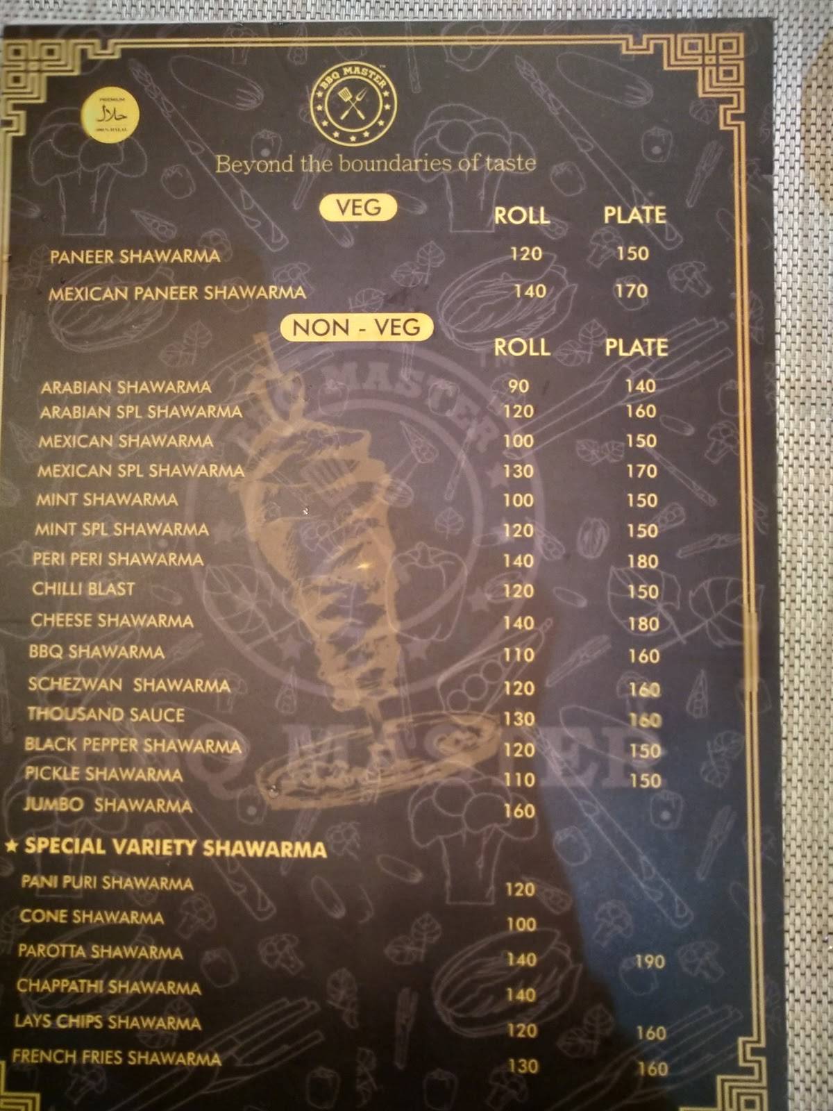 Menu at Mr.BBQ & Grill, Puducherry