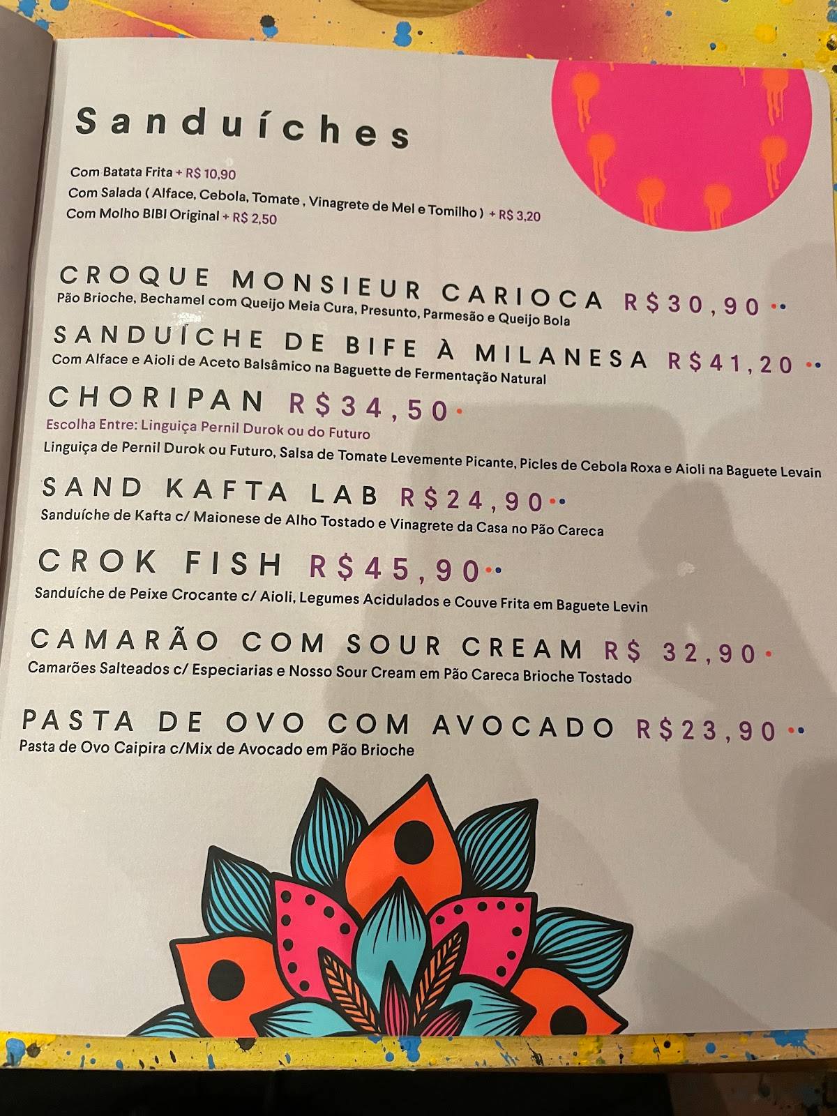 Menu em BIBI LAB restaurante, Rio de Janeiro