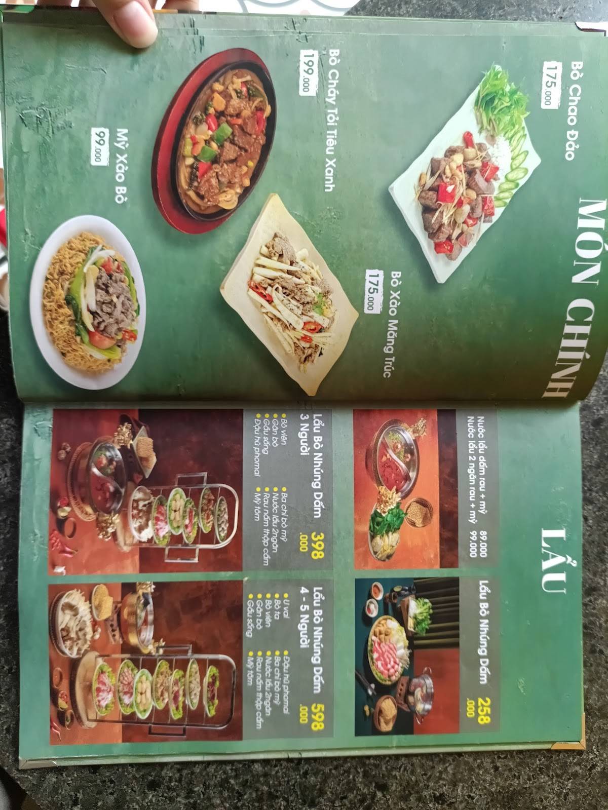 Menu at BÒ 888 restaurant, Hanoi, 119 P. Nguyễn Văn Lộc