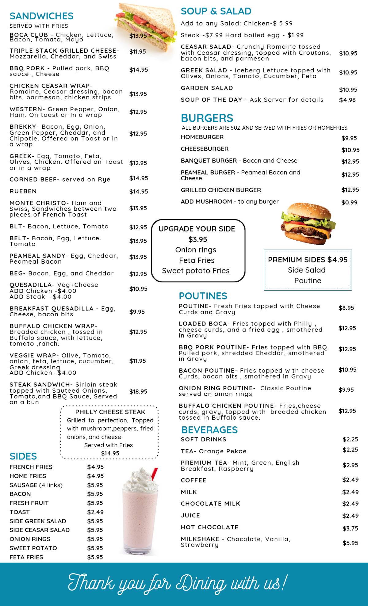 Menu at BOCA Brunch On Cosburn Avenue restaurant, Toronto