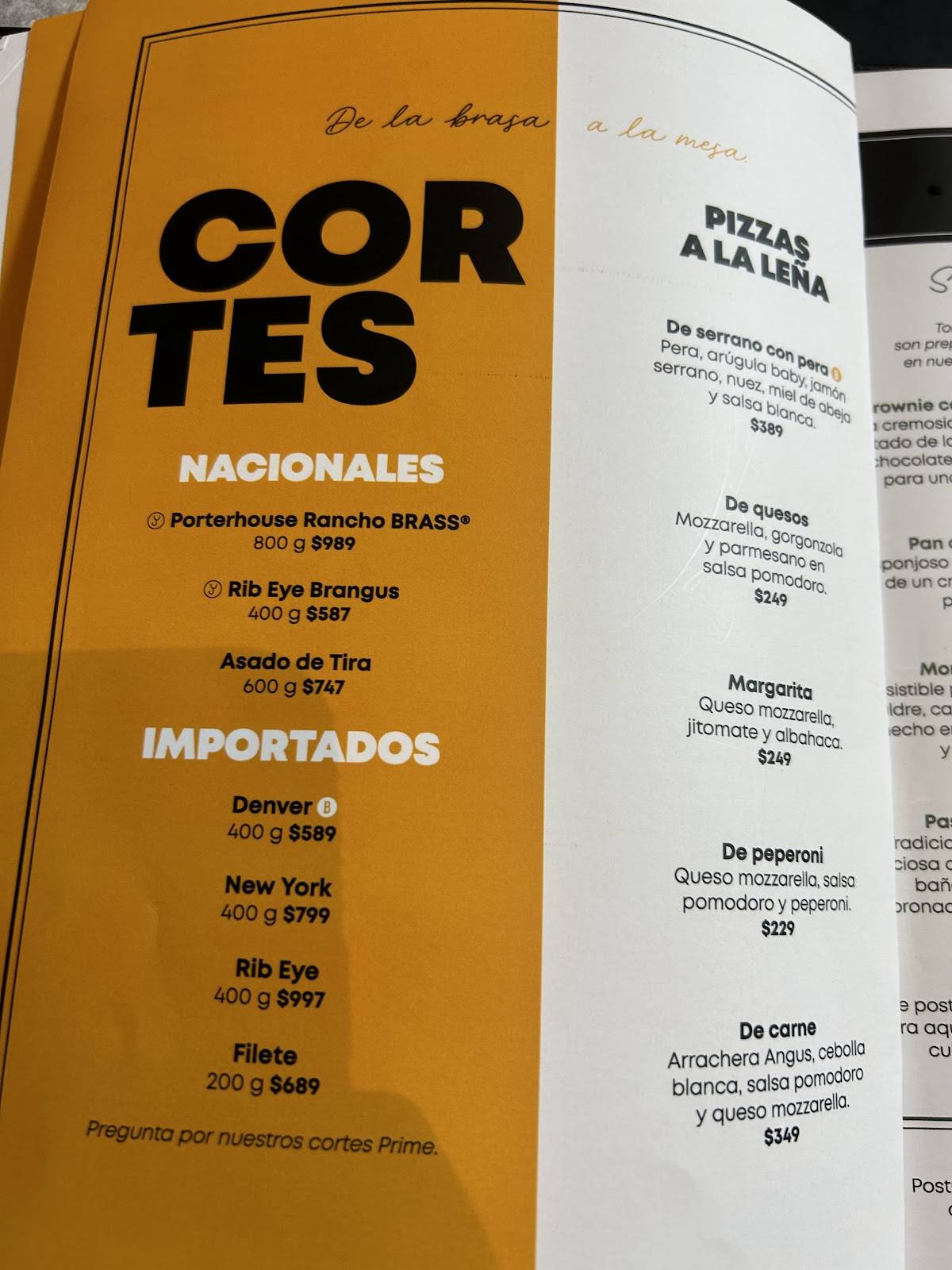 Carta del restaurante BRASS Cancún, Cancún