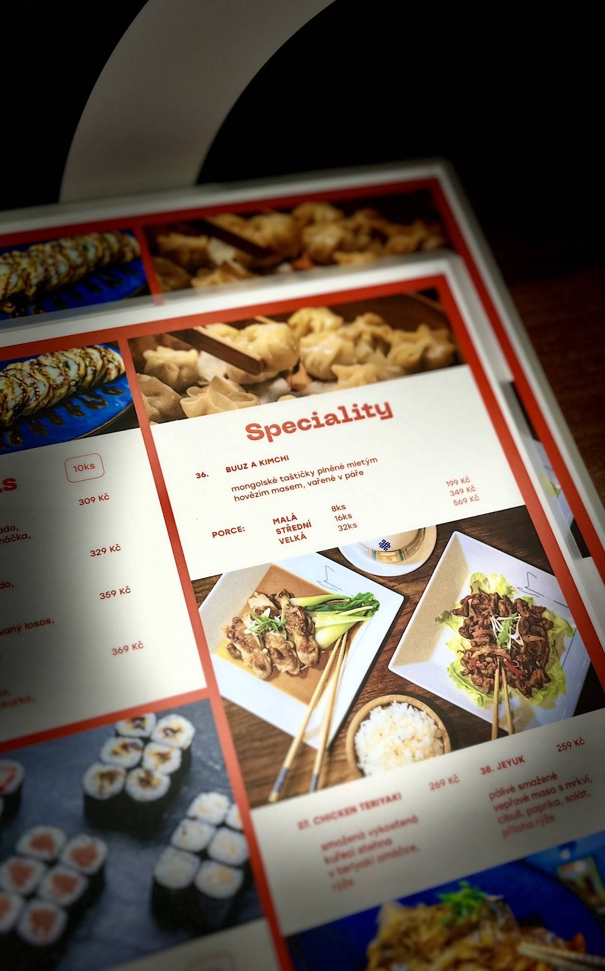Carta del restaurante Baigali Sushi & Mongolian Food - Vyšehrad, Praga