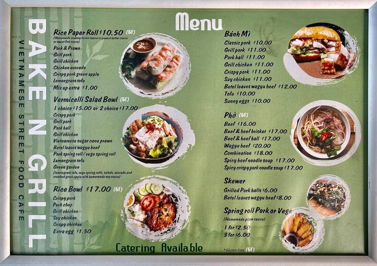 Menu at Bake N Grill Southbank - VietNamese Street Food restaurant ...