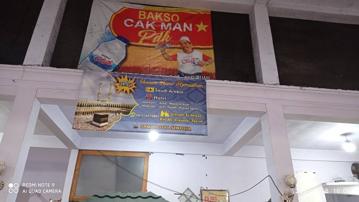 Menu at Bakso Cak Man Pdk restaurant, Purwosari, Jl. Raya Malang ...