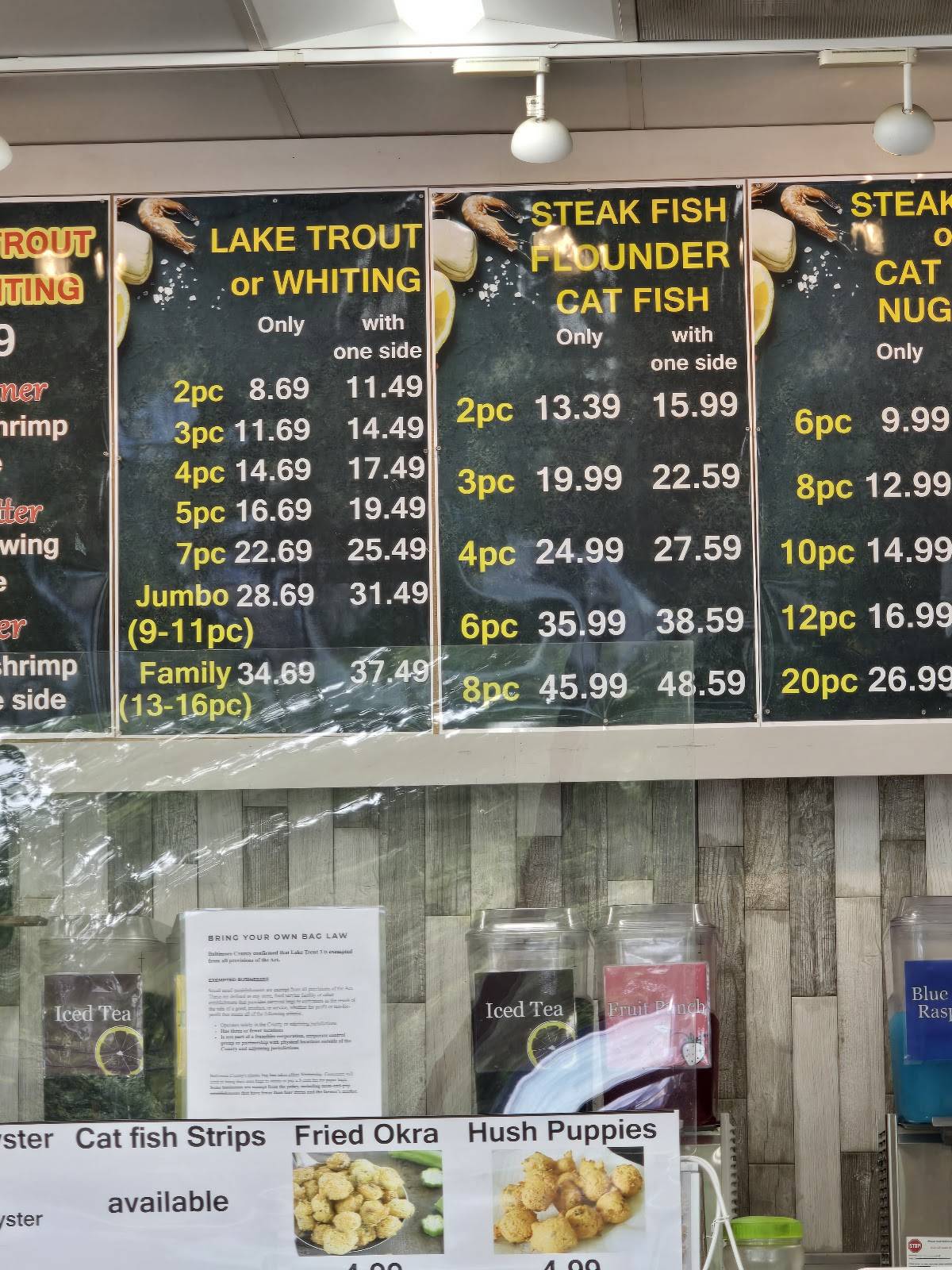 Menu at Lake Trout 3 restaurant, Milford Mill, Dogwood Rd C