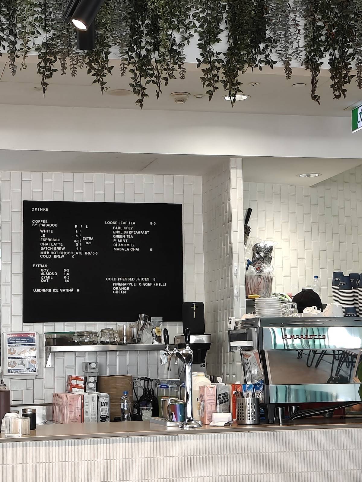 Menu at Banksia Bakehouse restaurant, Sydney