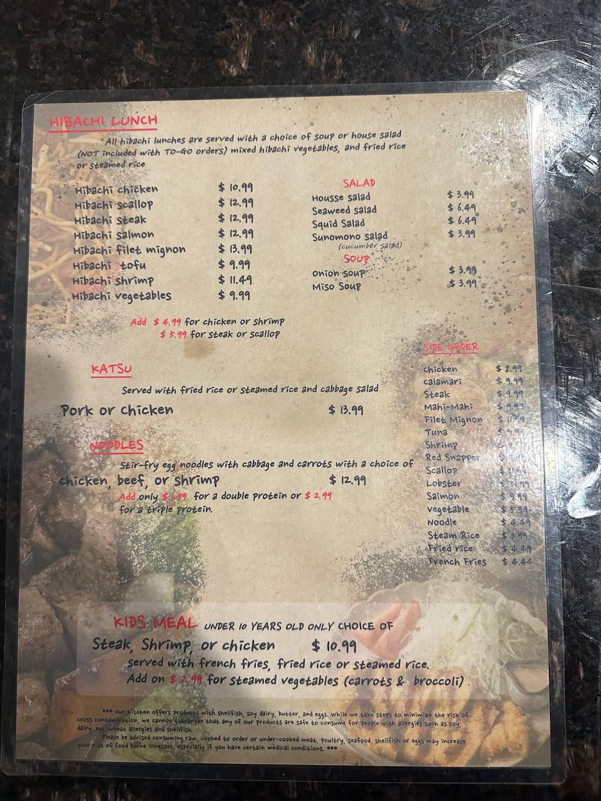 Menu at Banzai Sushi and Hibachi Express Canton restaurant, Canton