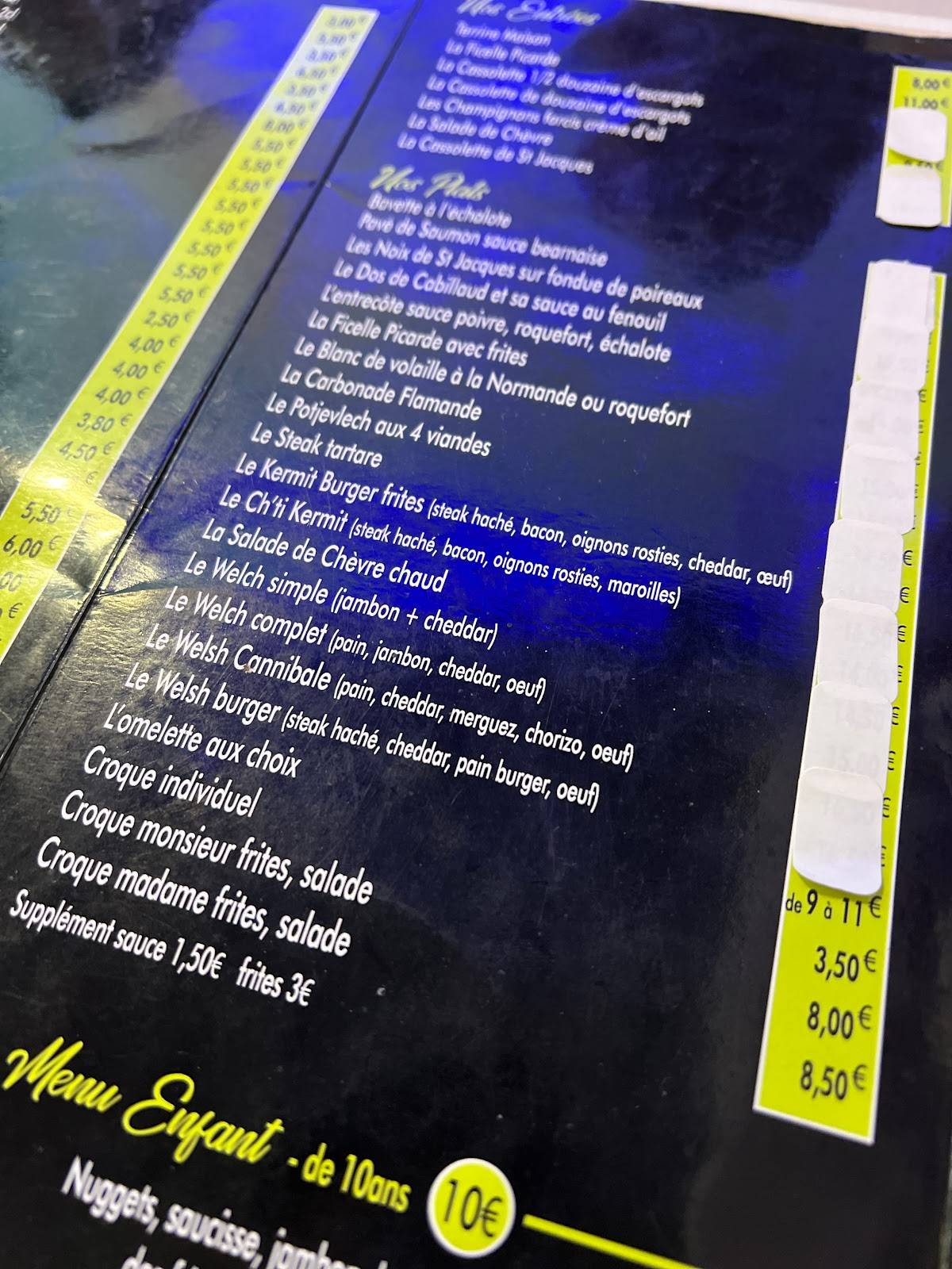 Menu at Bar Brasserie Le Cosy Coza, Ardres