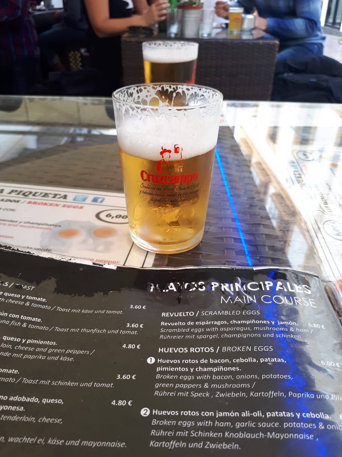 Menu at Bar La Piqueta, Nerja