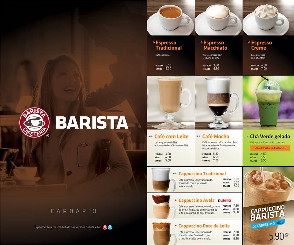 Menu em Barista Cafeteria, Anápolis, Av. Brasil Sul