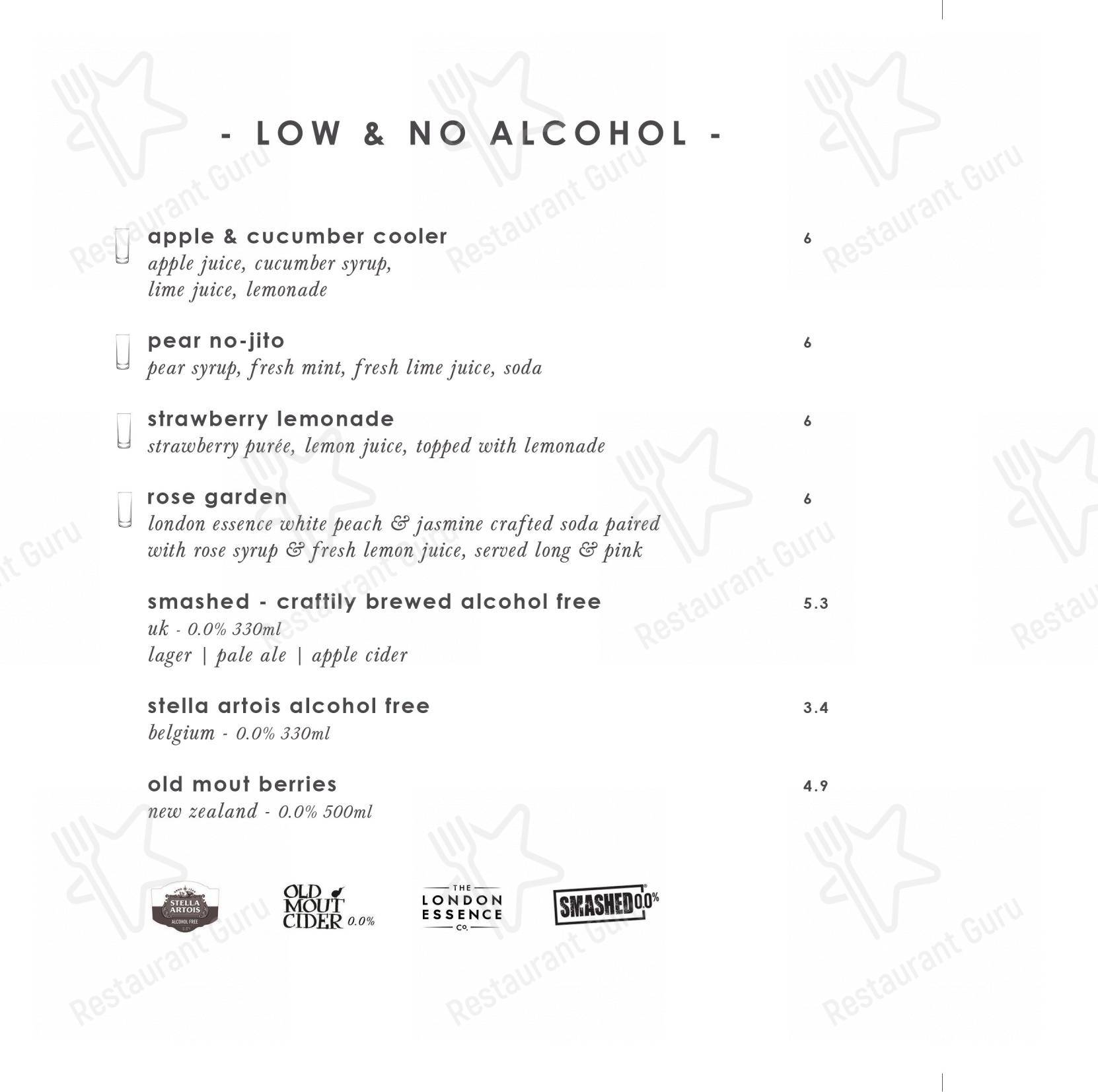 Menu at Barluga, Newcastle upon Tyne, 35 Grey St