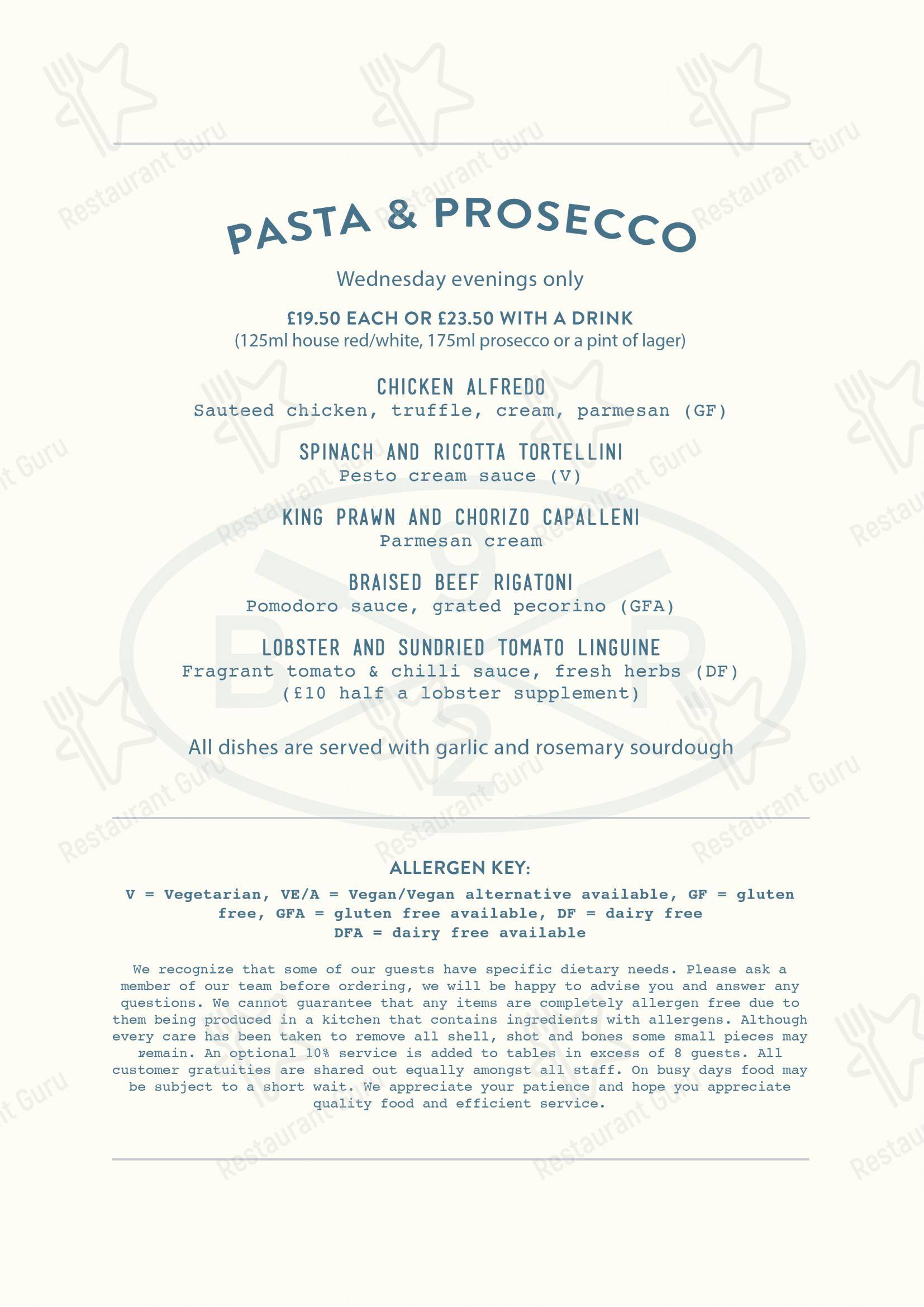 Menu at Barnacles Restaurant & Bar Bistro, Hinckley