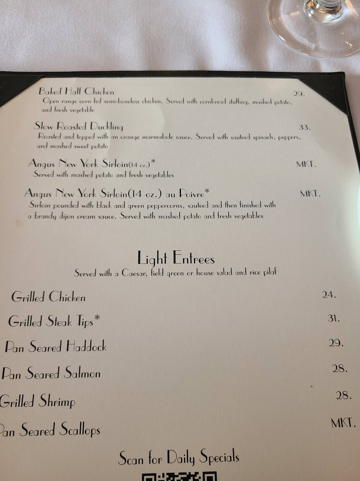 Menu at Basil Restaurant, Medfield