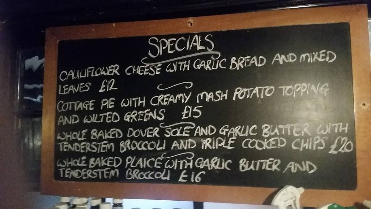 Menu at The Royal Standard of England pub & bar, Beaconsfield