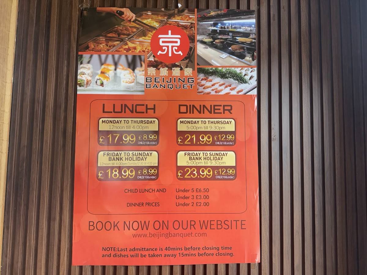 Menu at Beijing Banquet - All You Can Eat Buffet - Falkirk restaurant ...