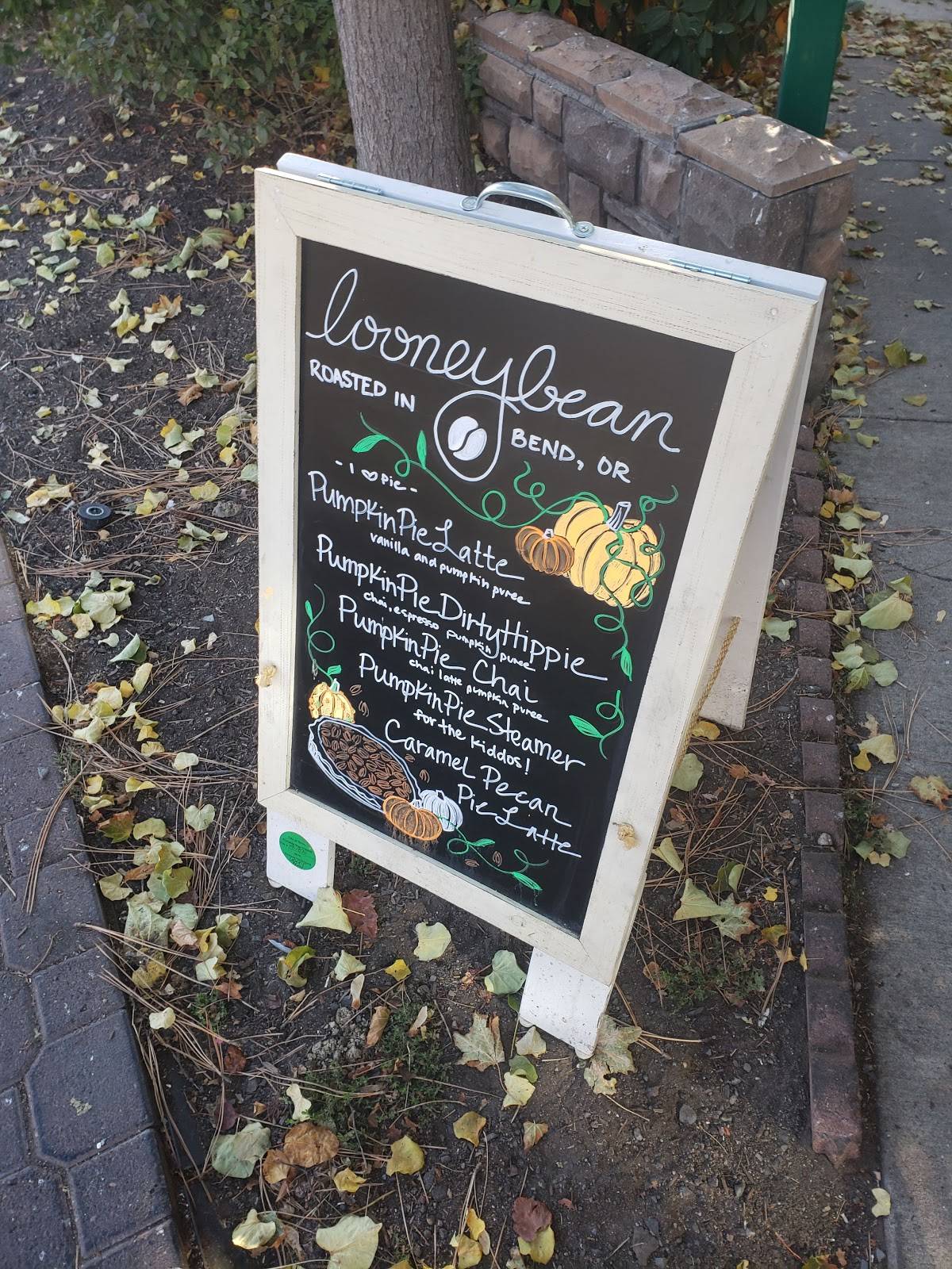 Menu at Looney Bean of Bend cafe, Bend