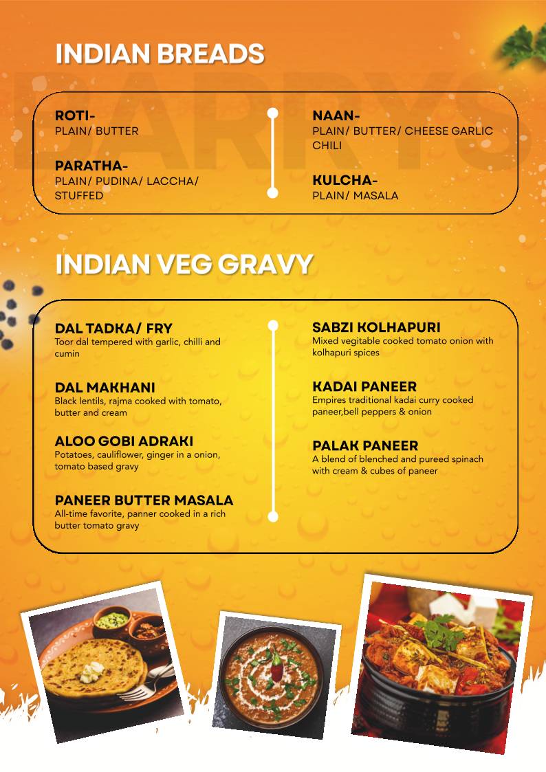Menu at Barrys Sky Lounge - Bar & Kitchen, Bengaluru