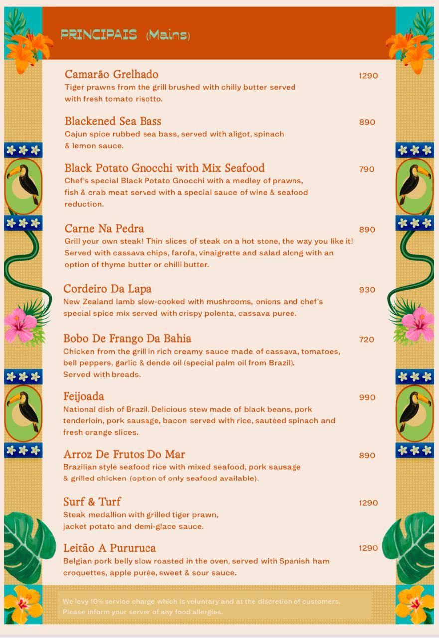 Menu at Boteco - Restaurante Brasileiro, Bengaluru