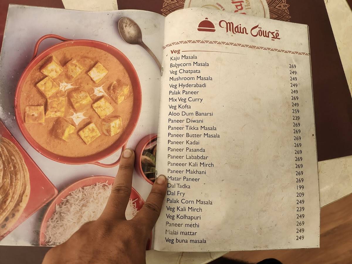 Menu at Zafrani House, Bengaluru, surya prema apartments