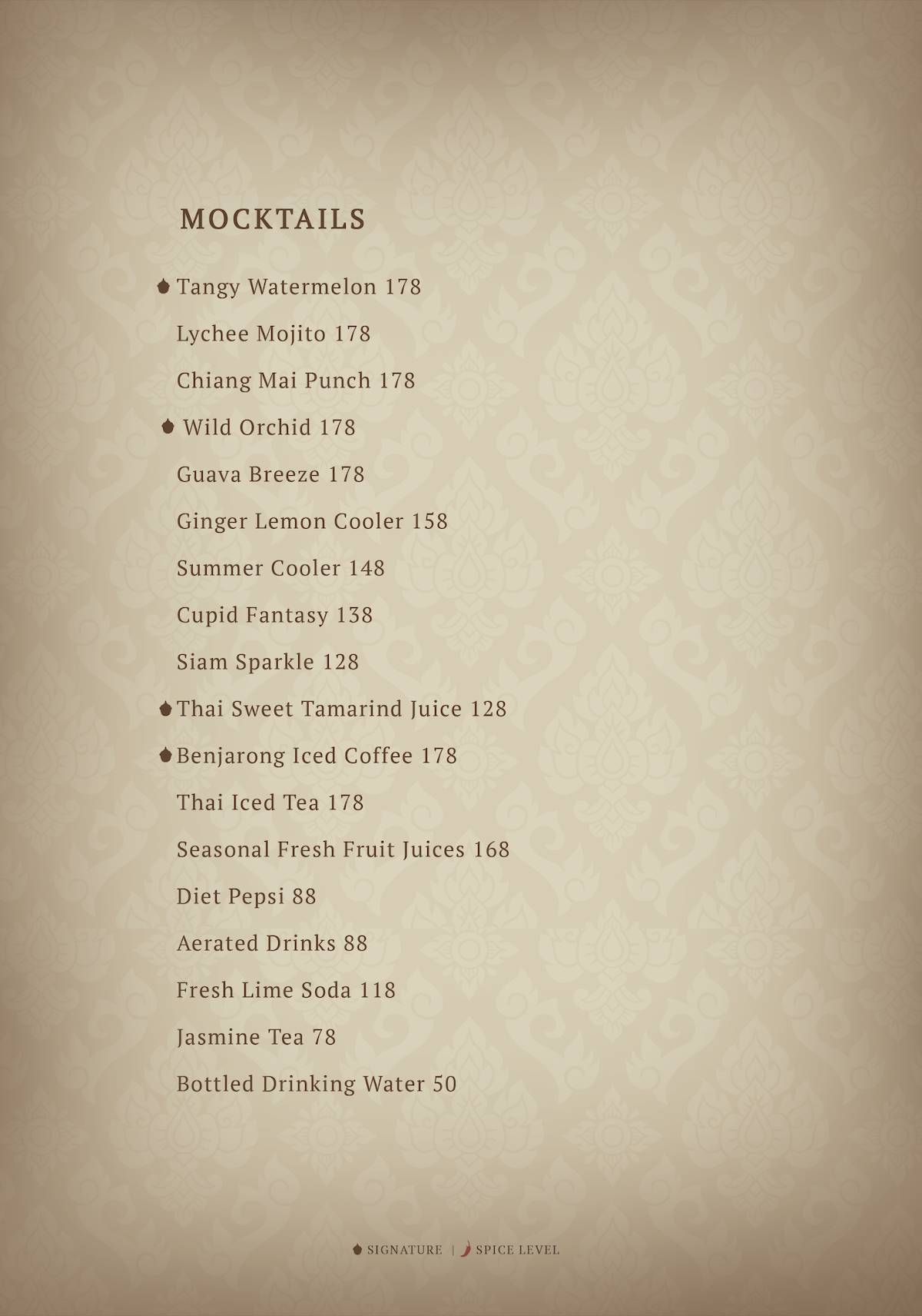 Menu at Benjarong - Thai Restaurant, Chennai, 146, TTK Road