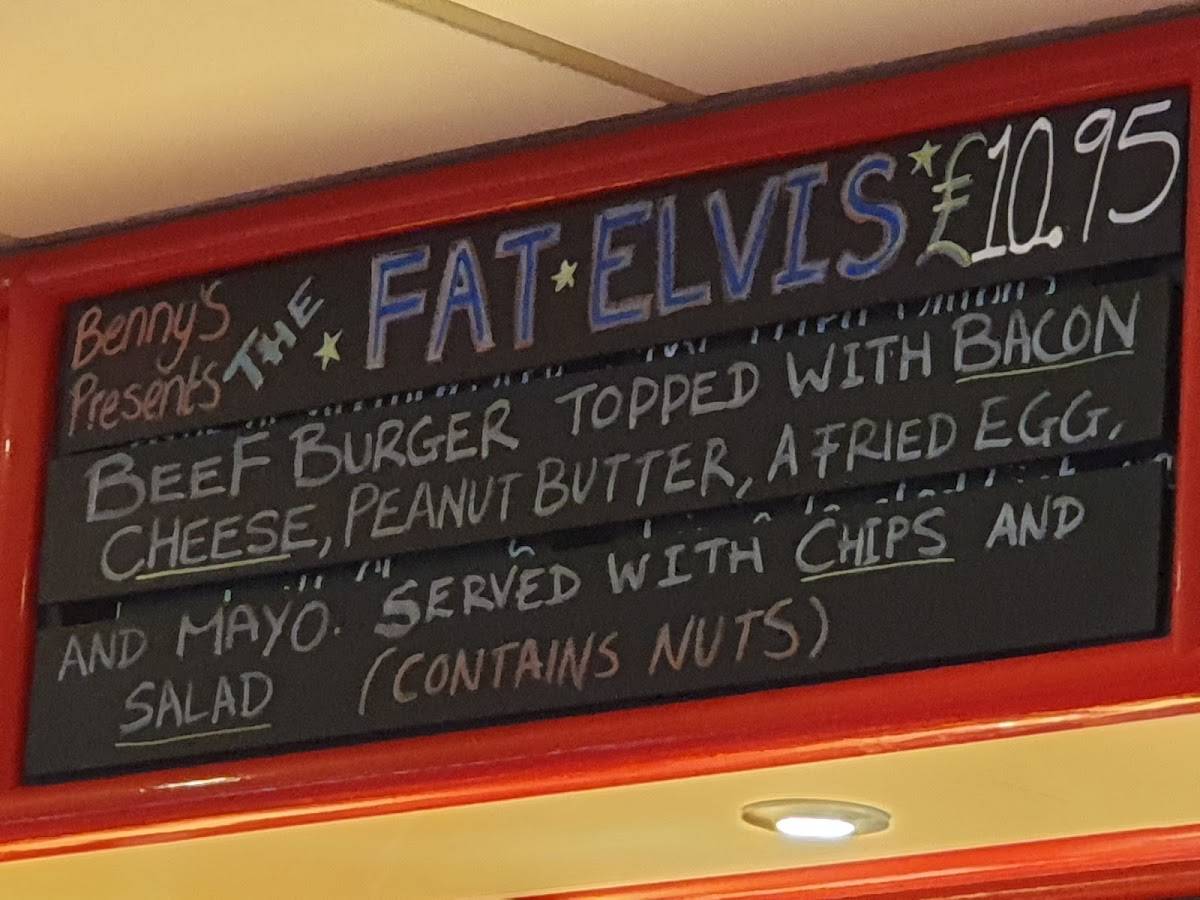 Menu at Benny's Diner Long Sutton Limited cafe, Long Sutton, Wisbech Rd