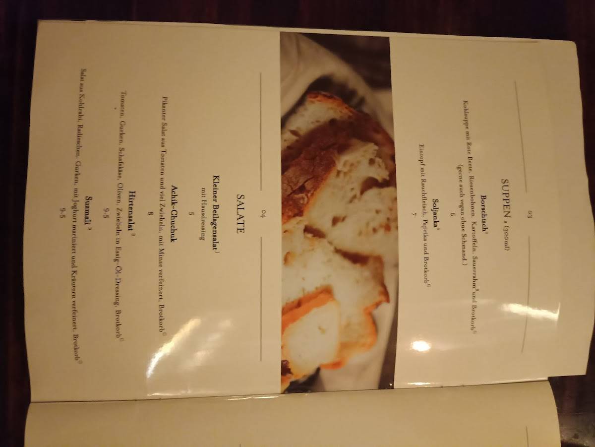 Speisekarte von Restaurant Anastasia, Berlin